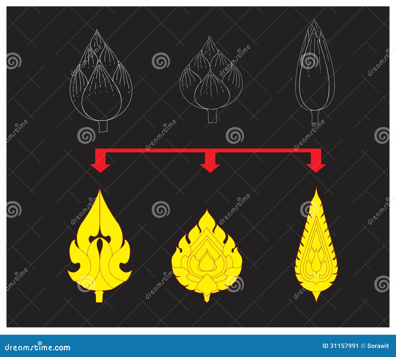 Thai art pattern stock vector. Illustration of design - 31157991
