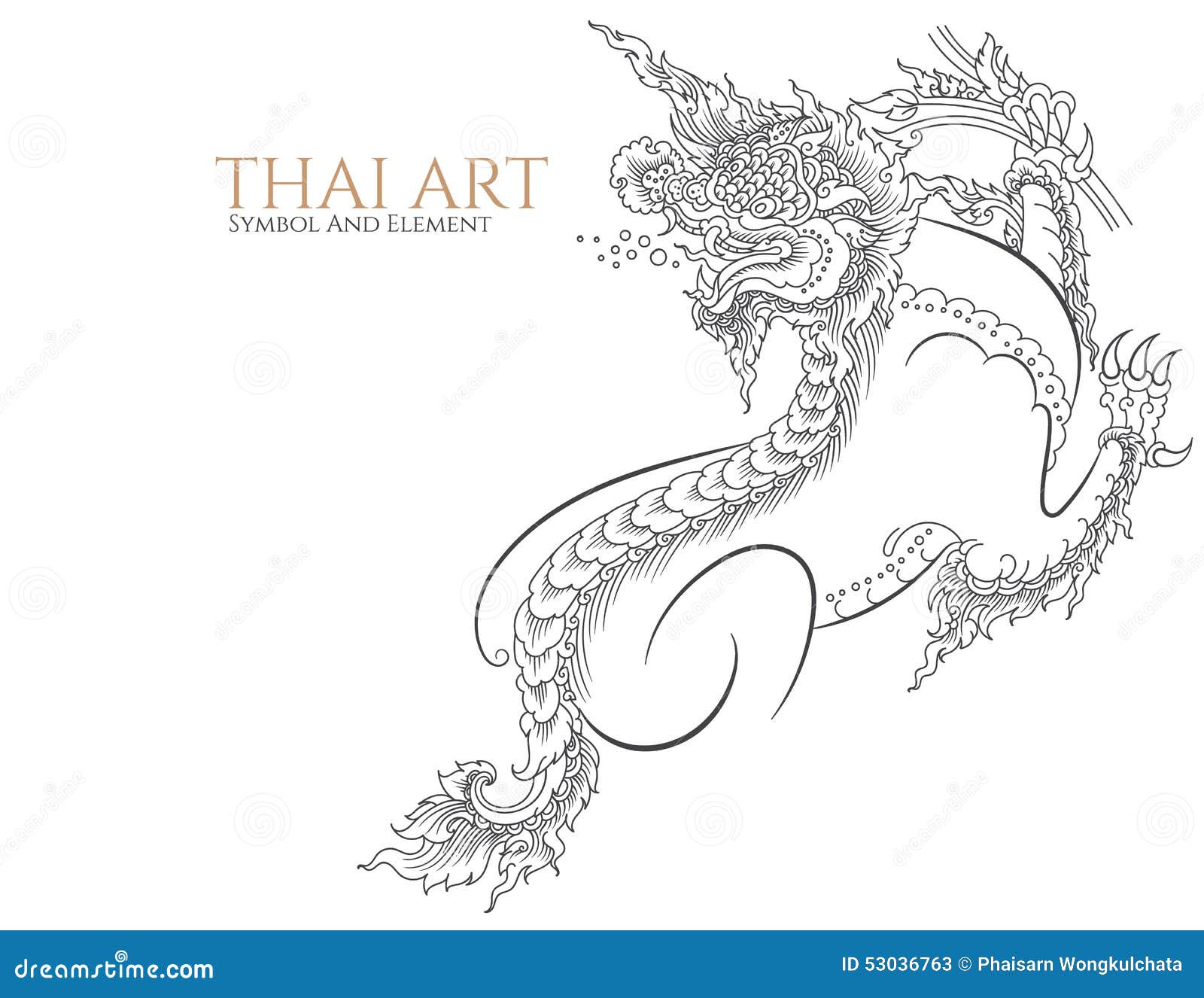 Thai Art Symbol and Element. Stock Vector - Illustration of floral ...