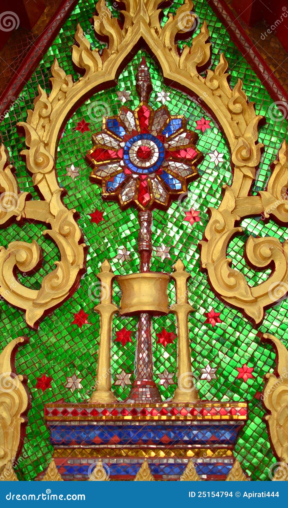 Thai Art in the Temple ( Lai Thai ) Stock Photo - Image of buddhist ...