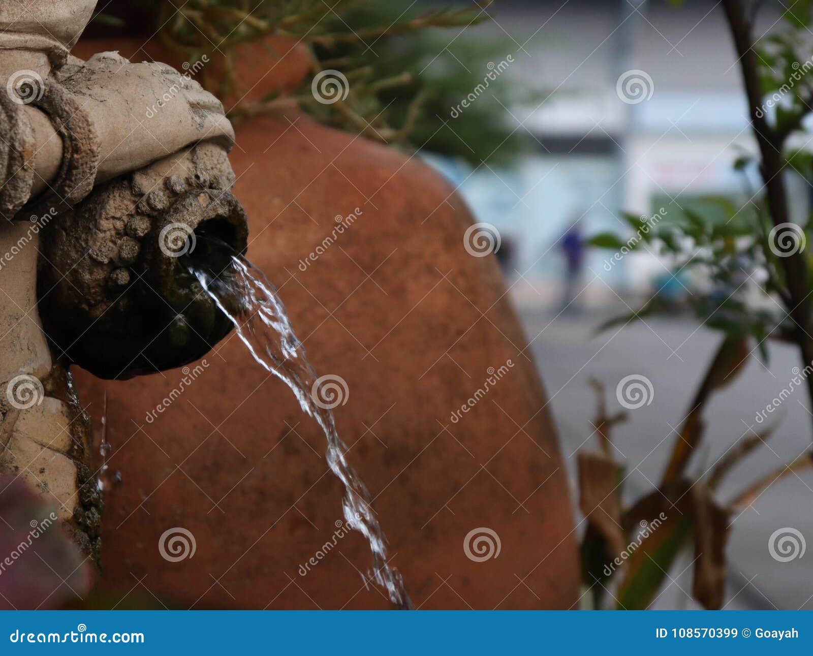 Artificial Pottery Waterfalls Stock Image - Image of artificial, water ...