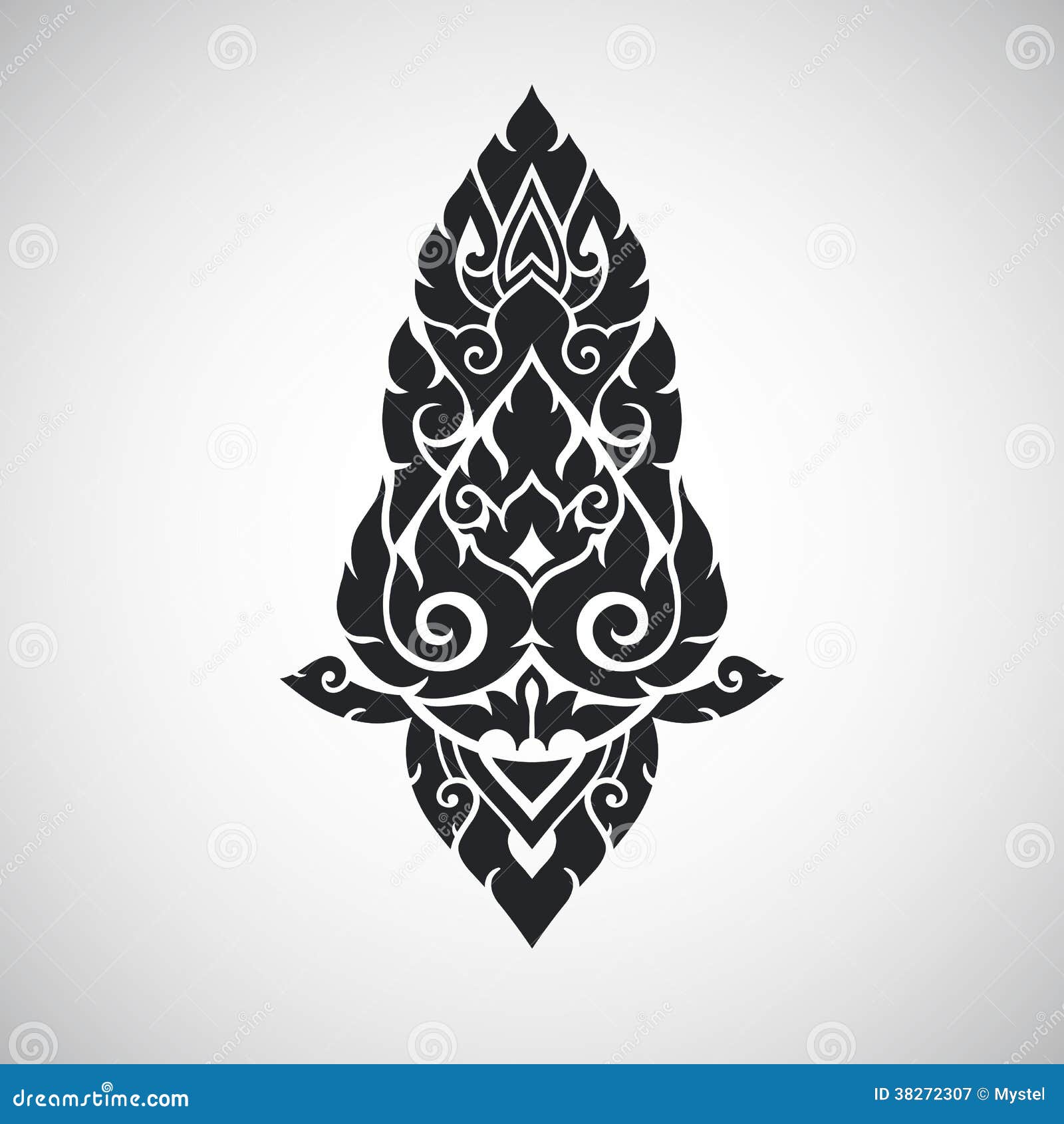 Thai Arts Ancient Decorative Element, Vector Stock Vector ...