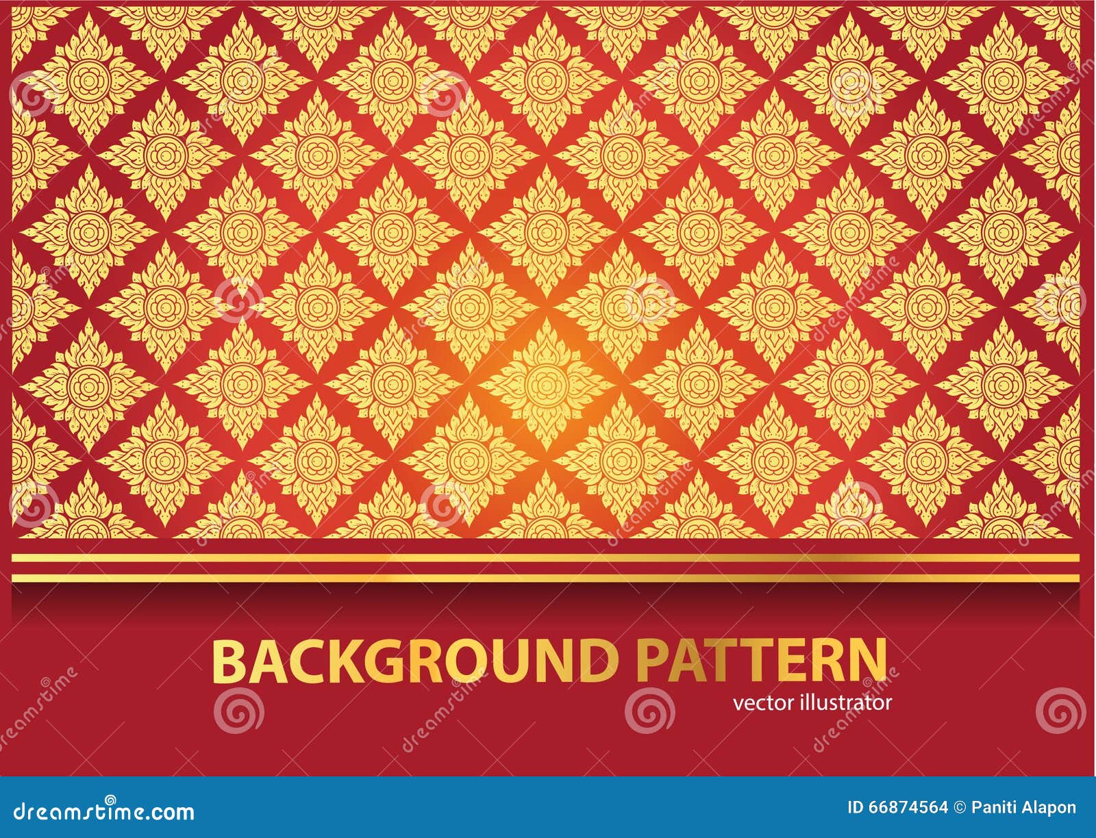 Thai Arts Outline Stroke, Vector Pattern Stock Vector - Illustration of ...