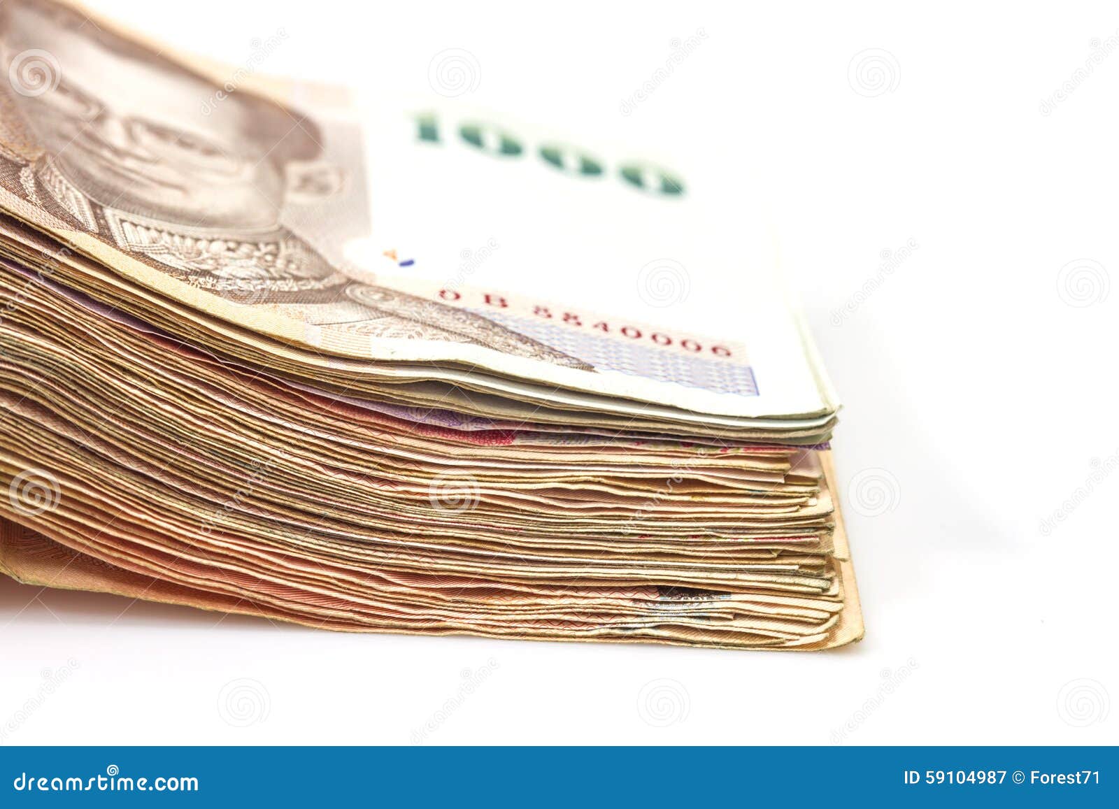 Thai Baht banknotes stock image. Image of baht, banknotes - 59104987