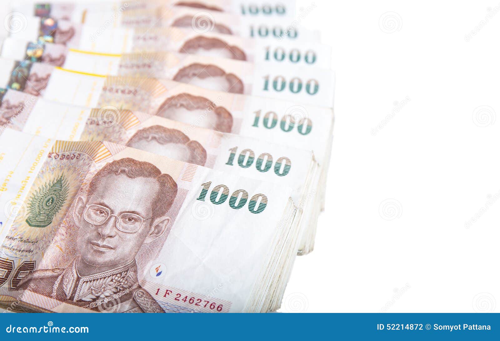 Thai baht banknotes stock photo. Image of asia, isolated - 52214872