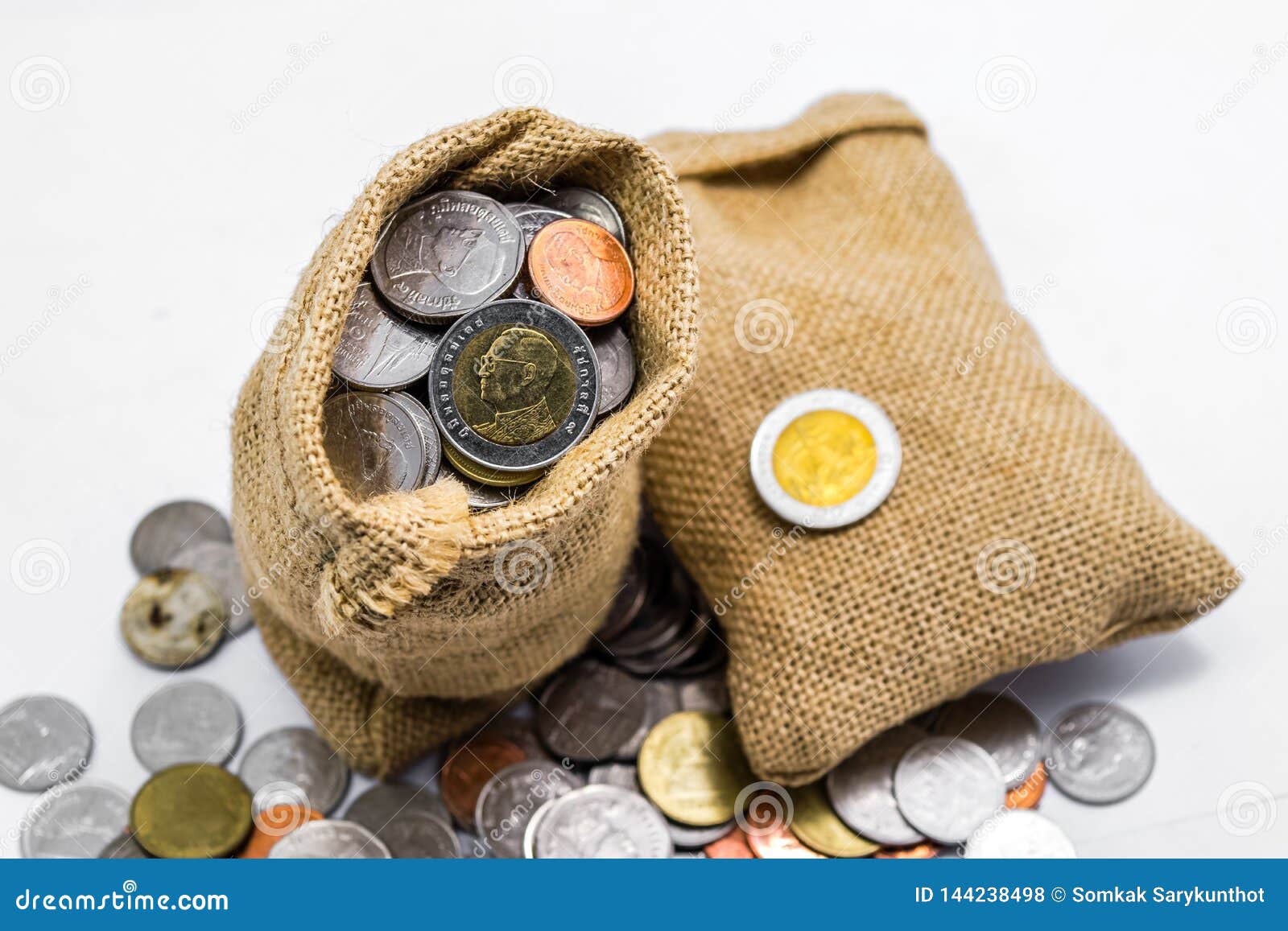 Thai baht money stock photo. Image of investment, coin - 144238498