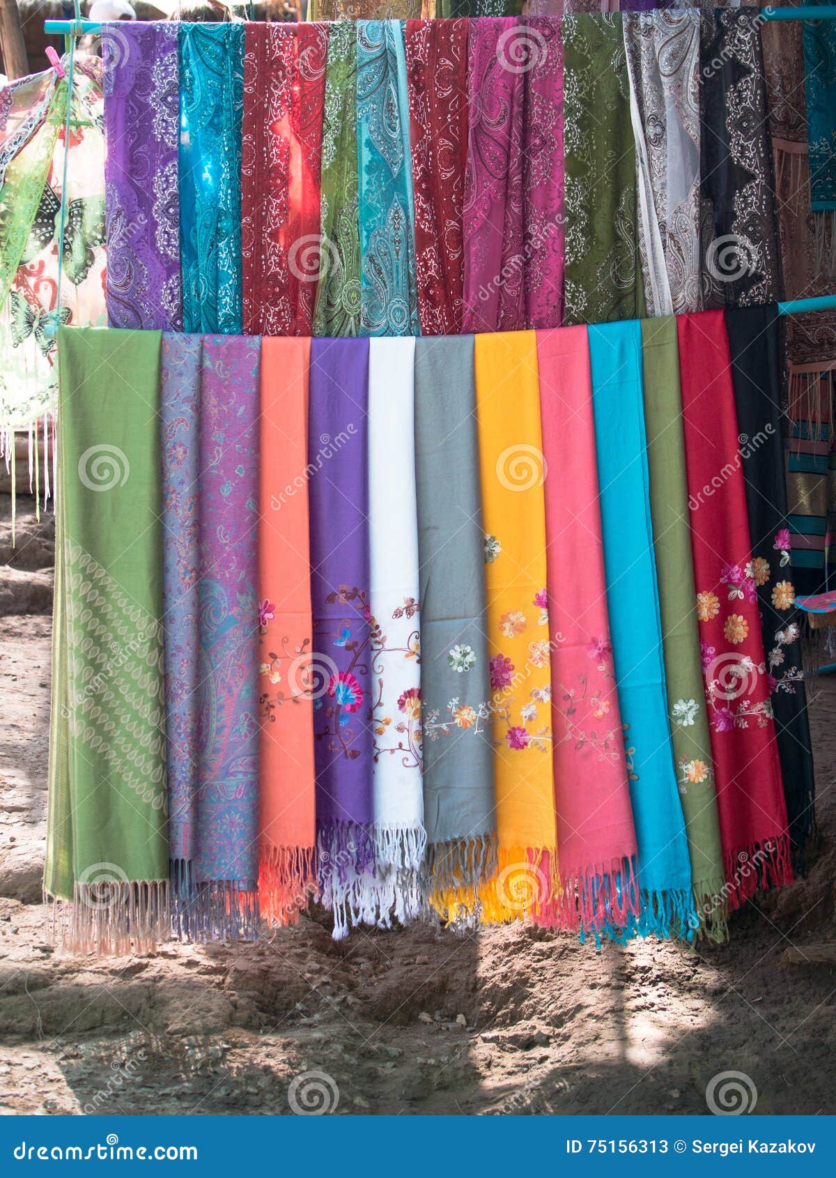Thai Bamboo Bench with Colorful Hand-woven Stock Image - Image of ...