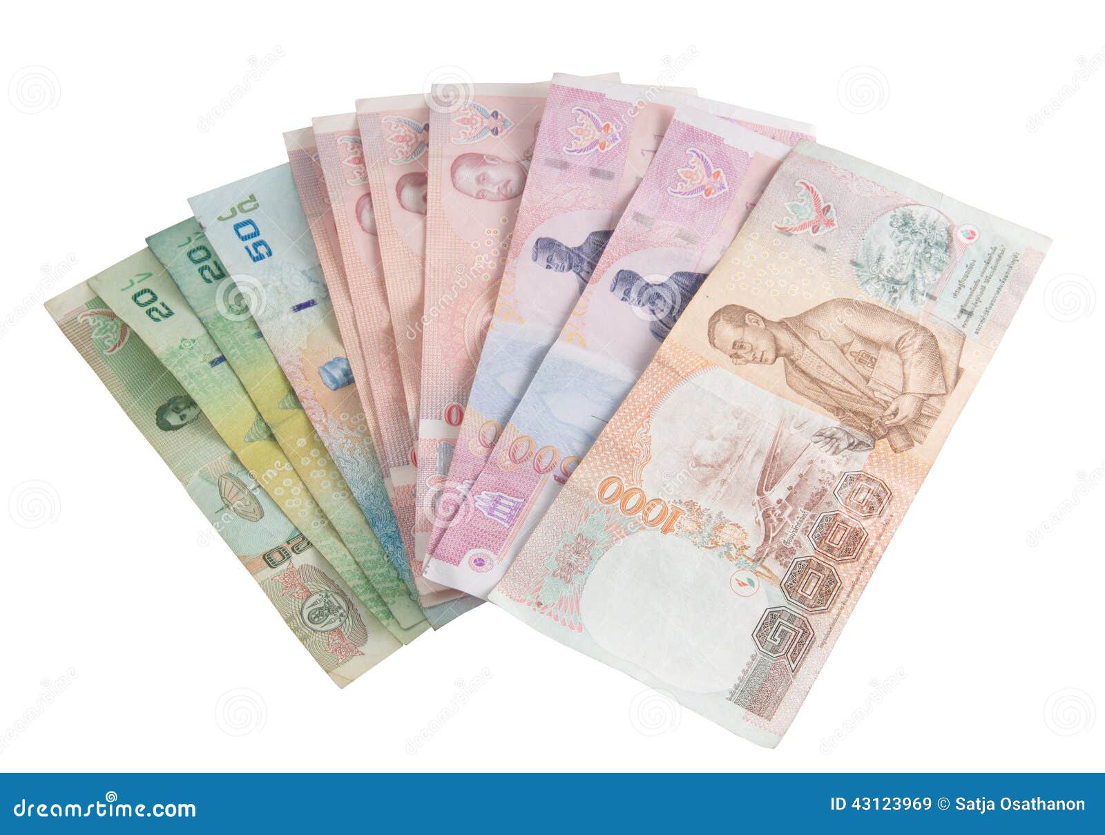 Thai banknotes stock image. Image of paper, background - 43123969