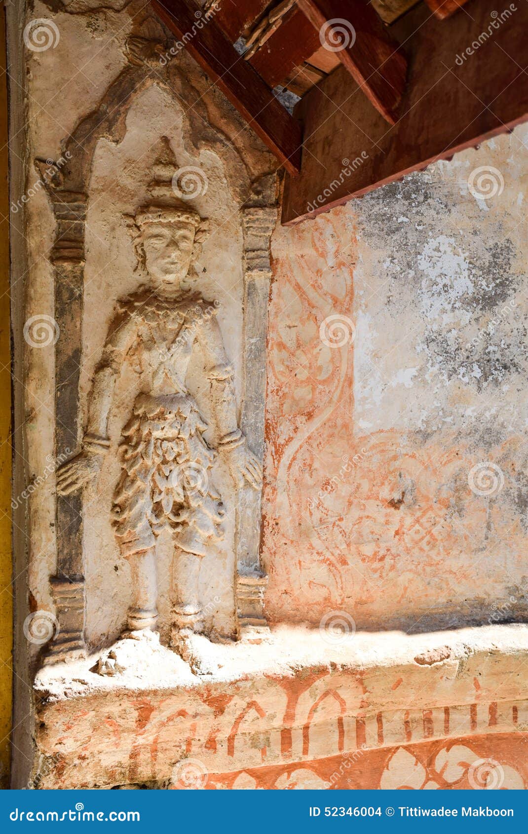 Thai Bas Relief stock photo. Image of wall, shade, history - 52346004