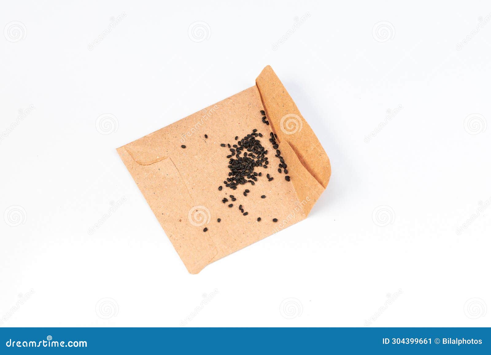 Thai Basil Siam Queen Large Leaved Seeds on White Background Stock ...