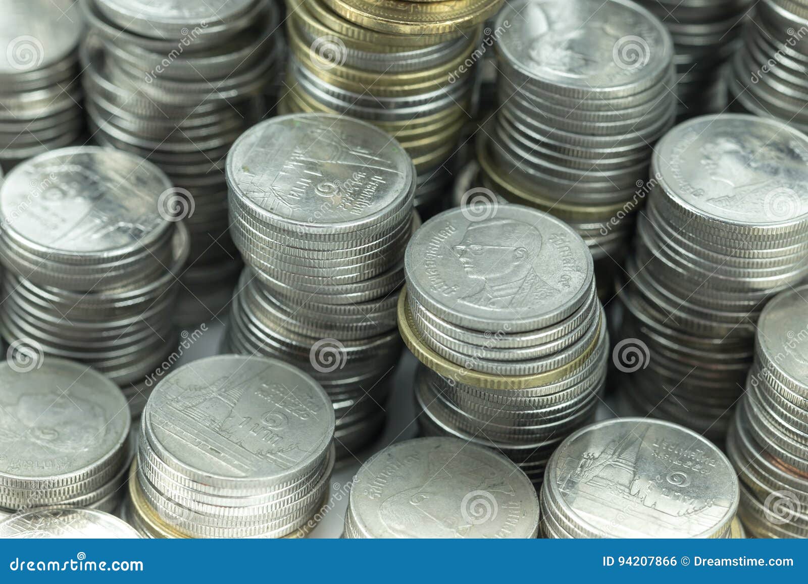 Thai Bath Coin on White Background Stock Photo - Image of wealth, baht ...