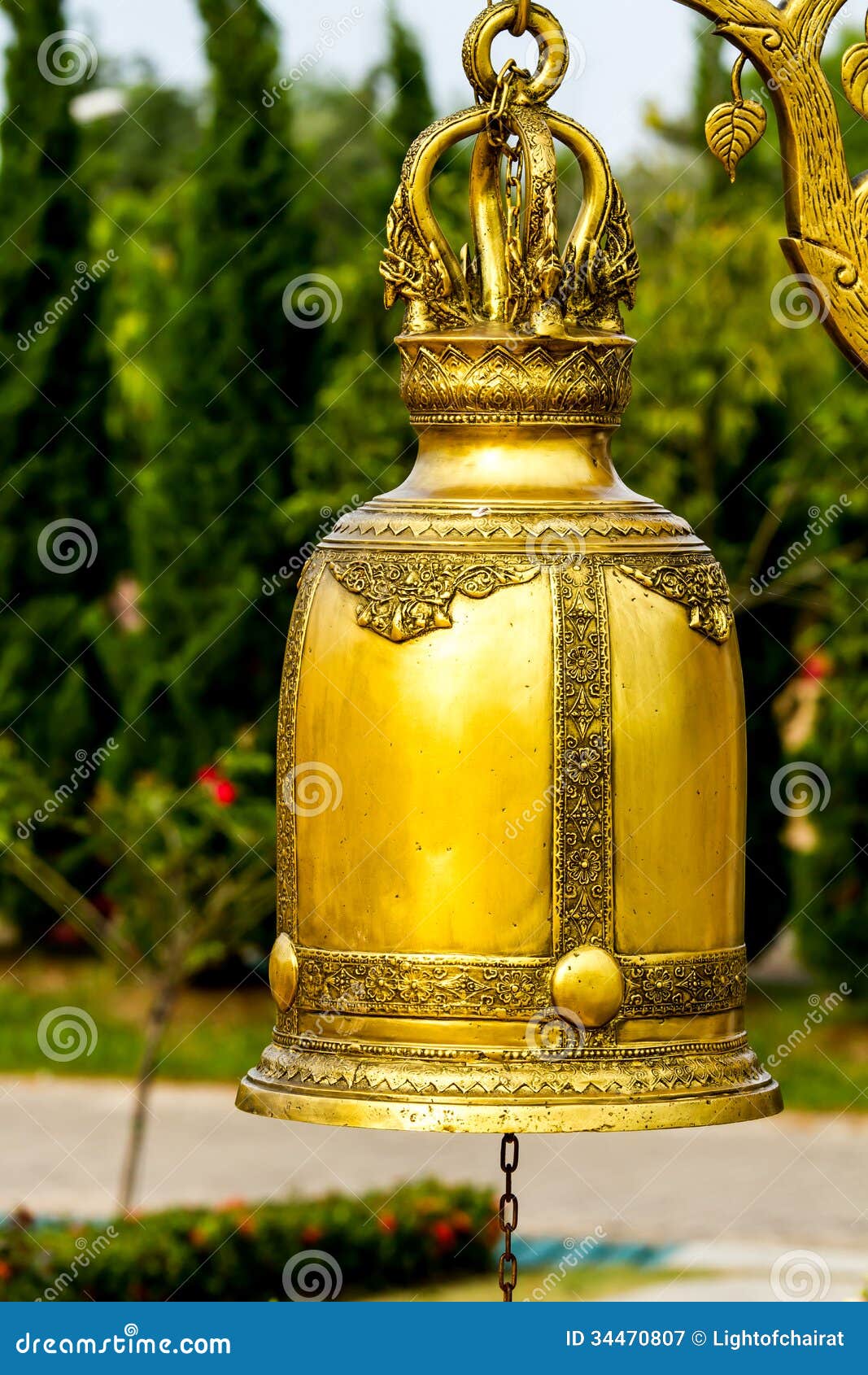 Thai Bell in Chiangmai Thailand Stock Image - Image of bronze, bell ...