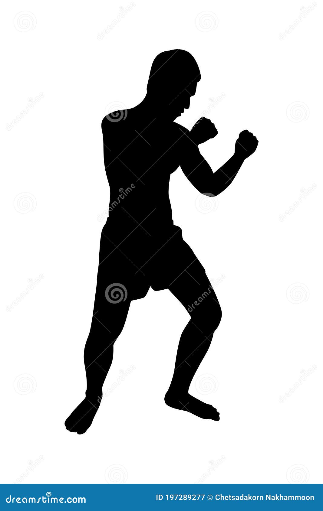 Thai Boxer Silhouette Vector Stock Vector - Illustration of asian ...
