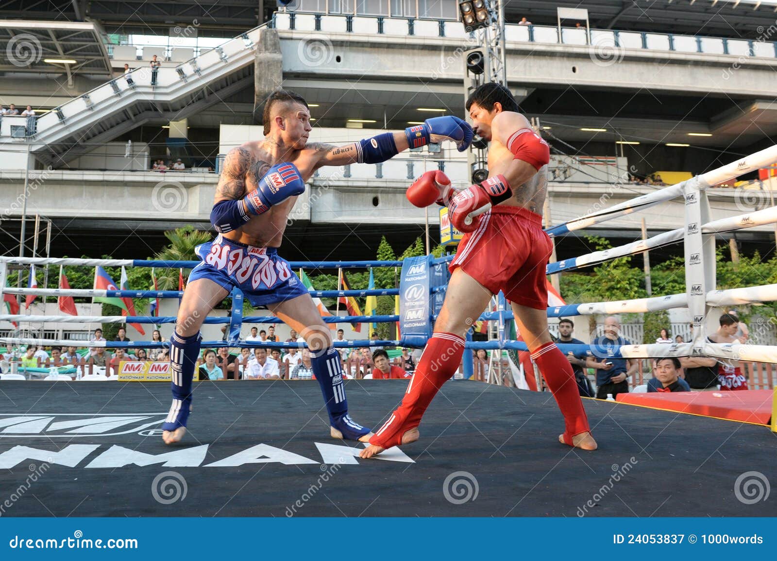 Thai Boxing Match editorial photography. Image of culture - 24053837