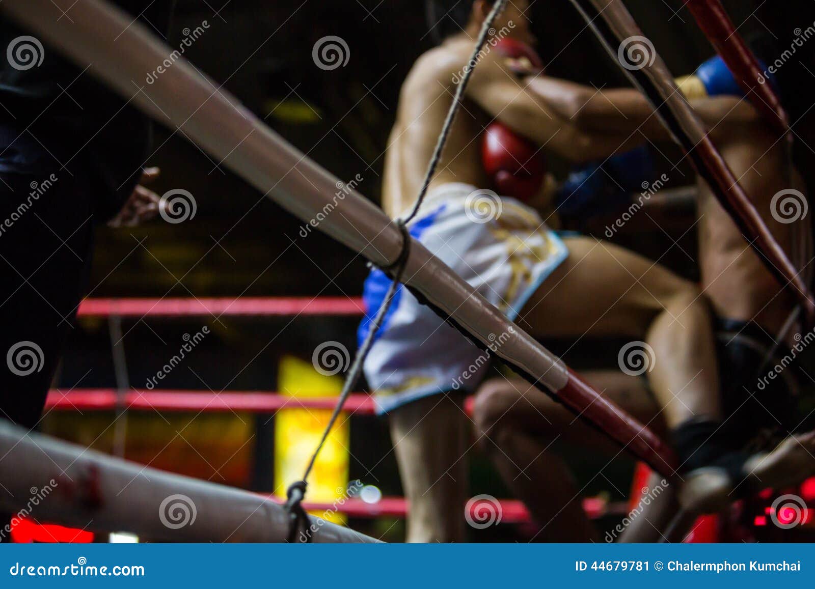 Thai boxing stock image. Image of light, boxer, attack - 44679781