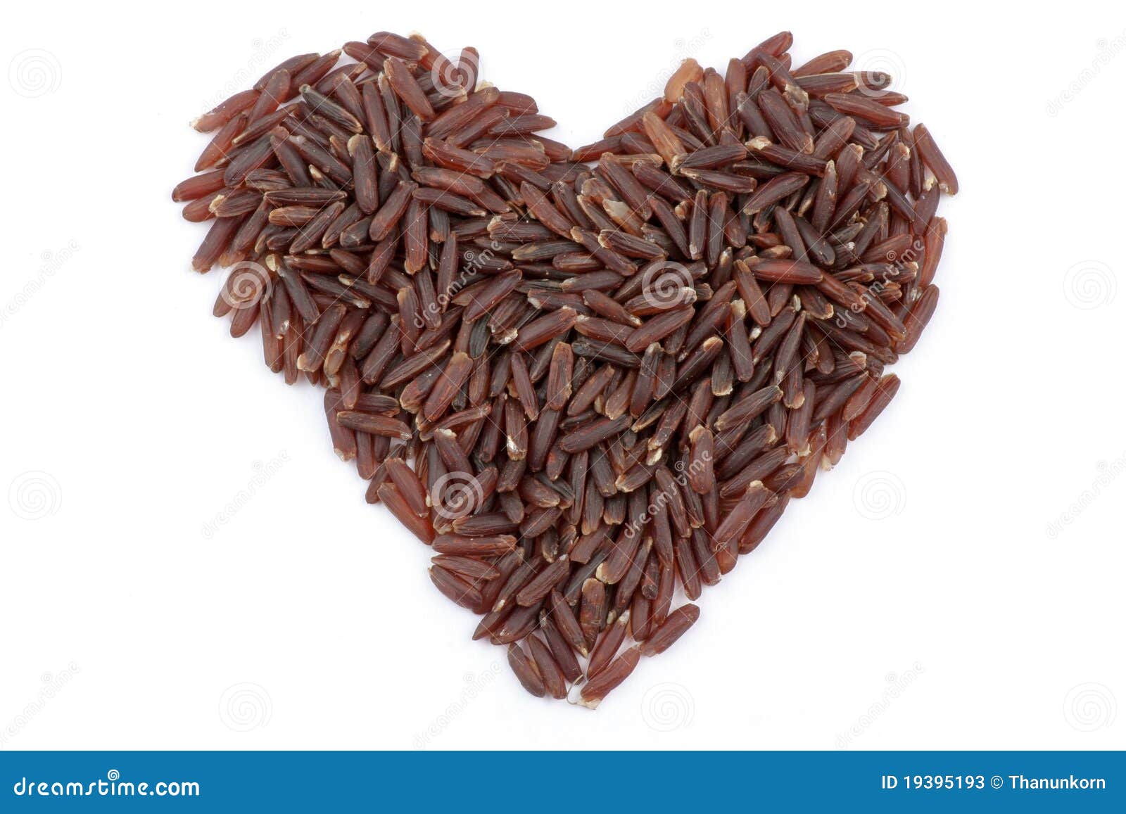 Thai Brown Rice in Heart Shape Stock Image - Image of rice, gaba: 19395193