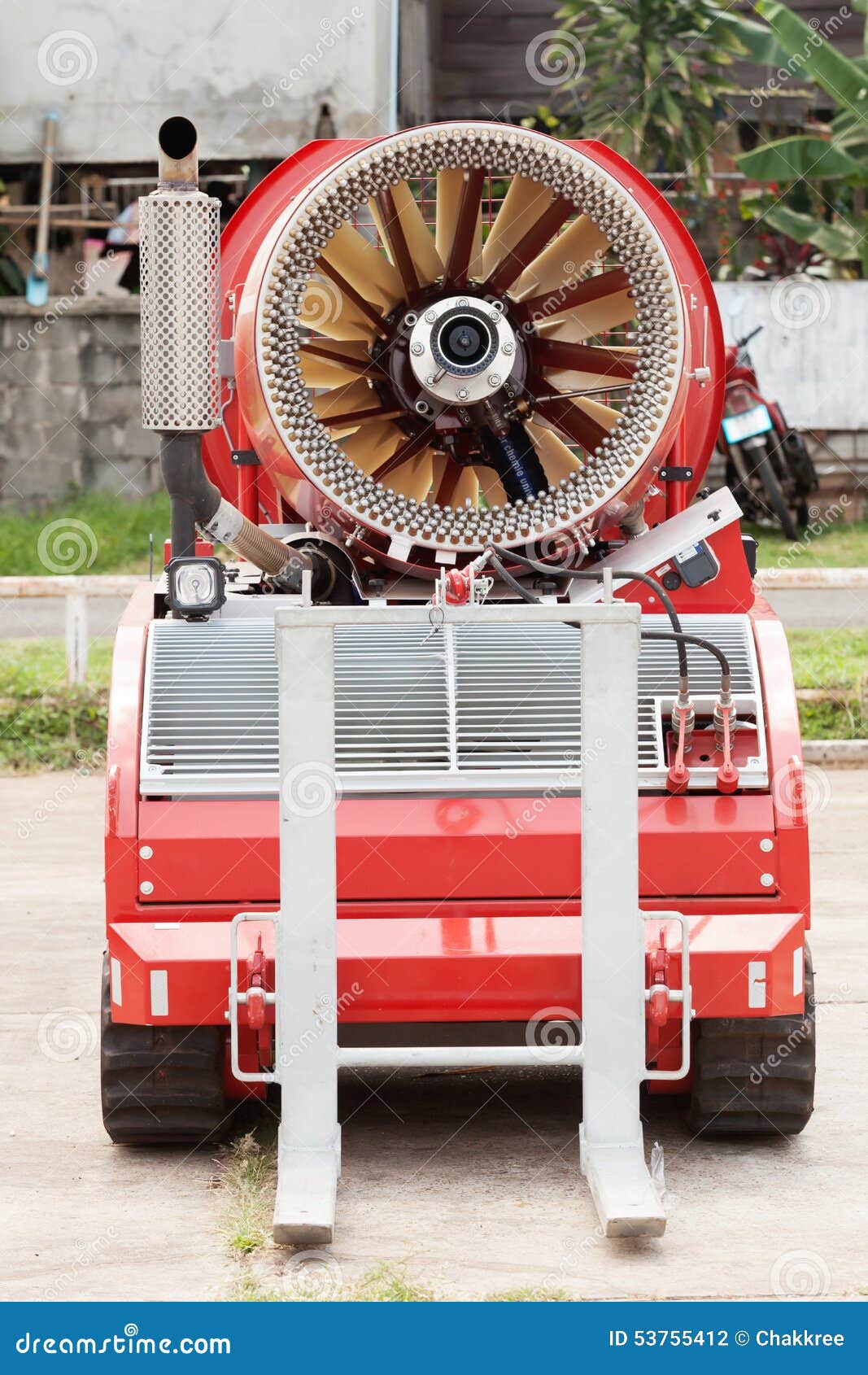 Thai Car Fire Truck in the Outdoors. Stock Photo - Image of outside ...
