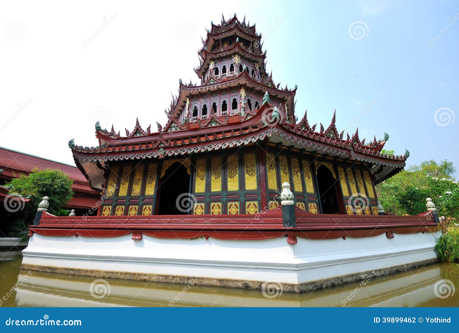 Thai castle stock photo. Image of wood, beautiful, asia - 39899462