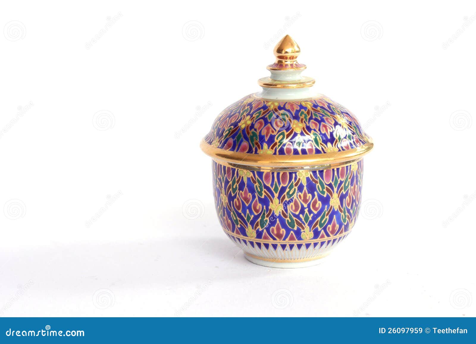 Thai ceramic bowl stock image. Image of ceramic, flora - 26097959