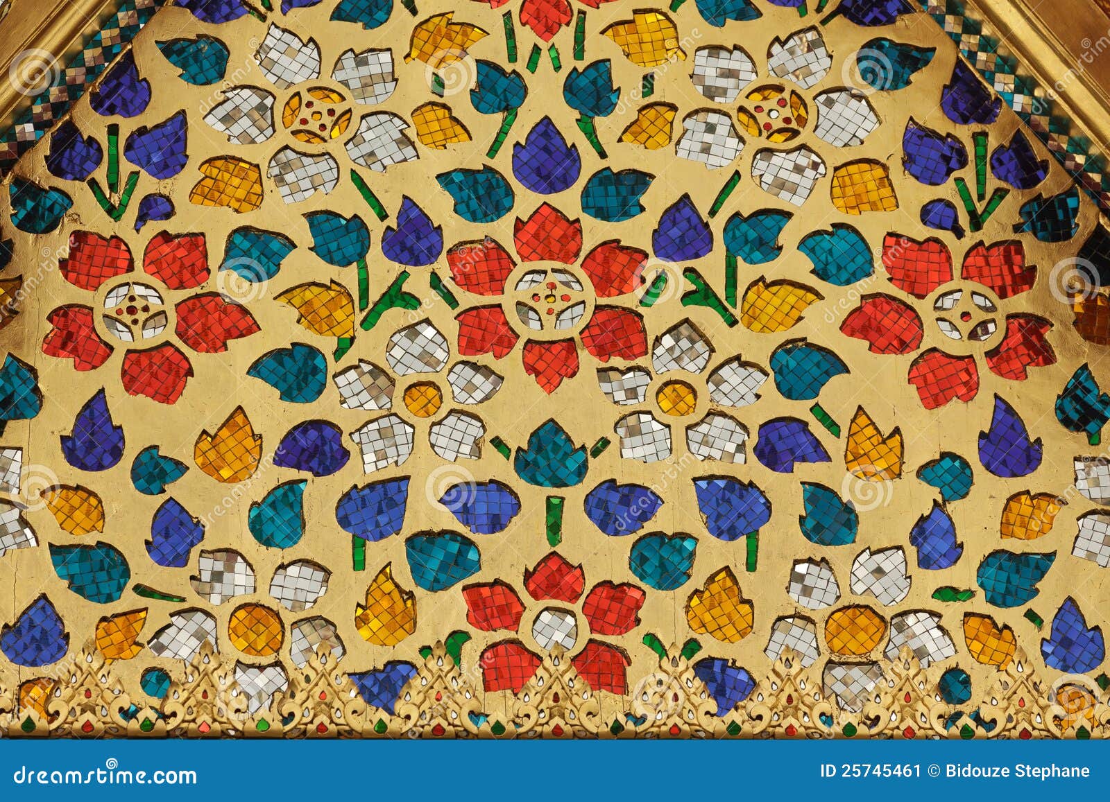 Thai Ceramic Wall Tile Of Temple Royalty-Free Stock Photo ...