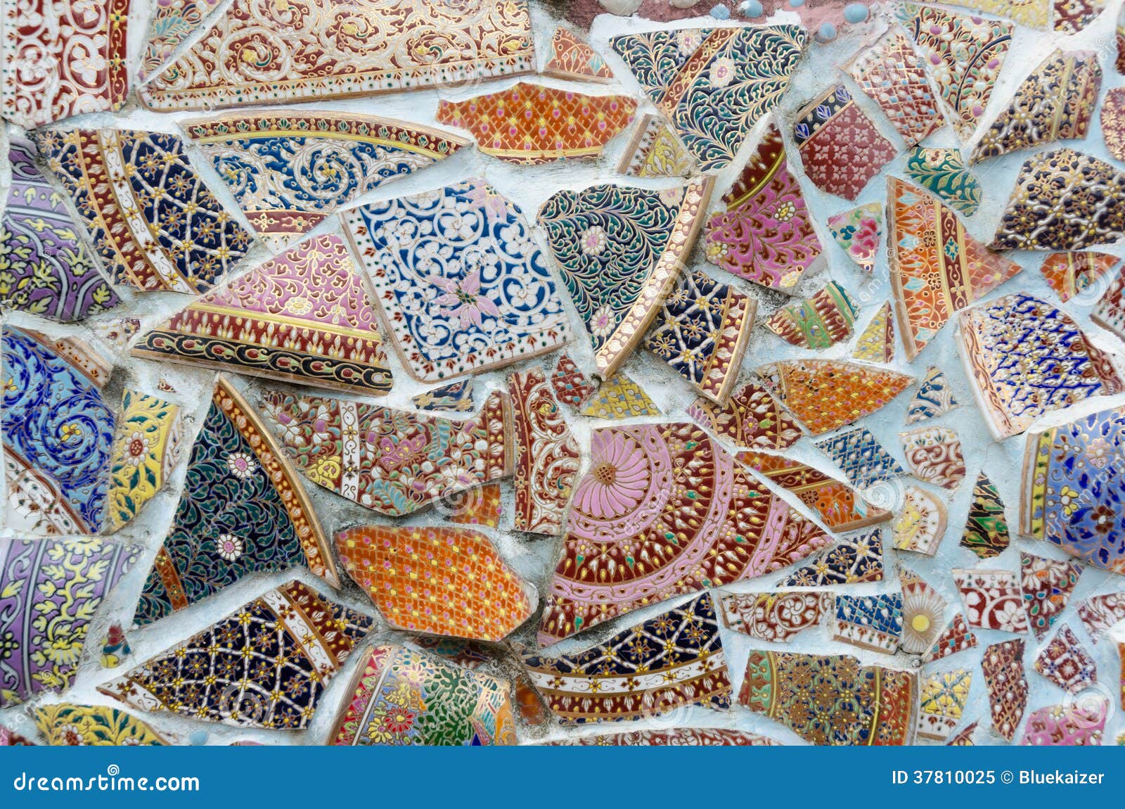 Thai ceramic wall stock image. Image of flower, bright - 37810025