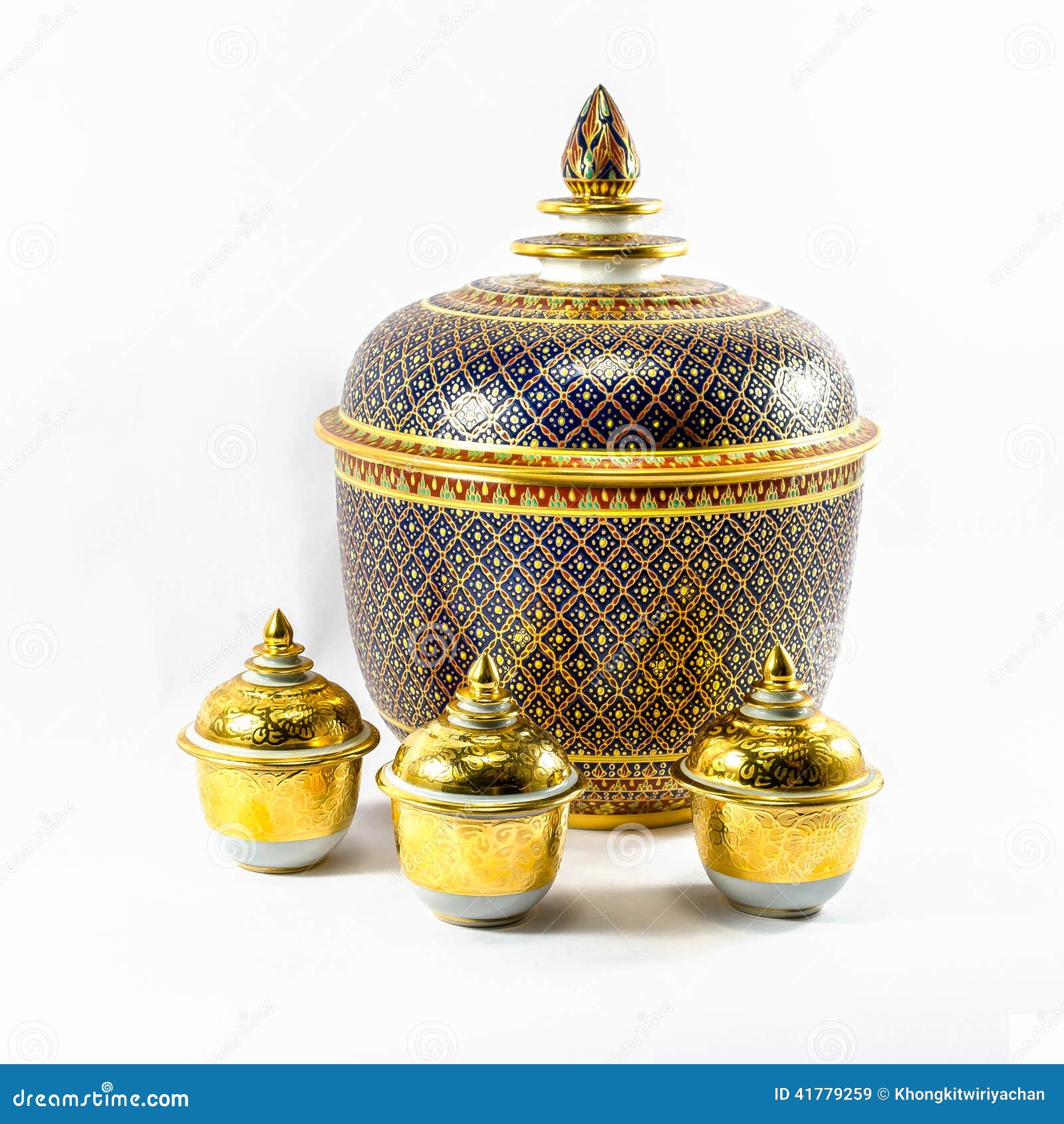 Thai Ceramic Wall Tile Of Temple Royalty-Free Stock Photo ...