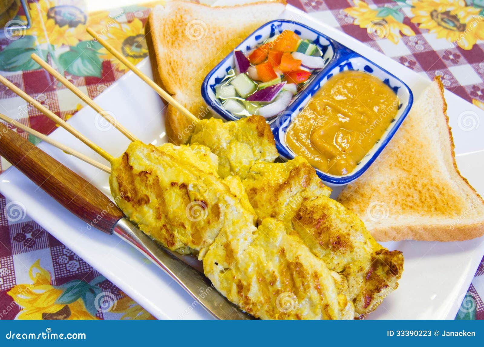 Chicken Kebab stock image. Image of natural, thai, mustard - 33390223