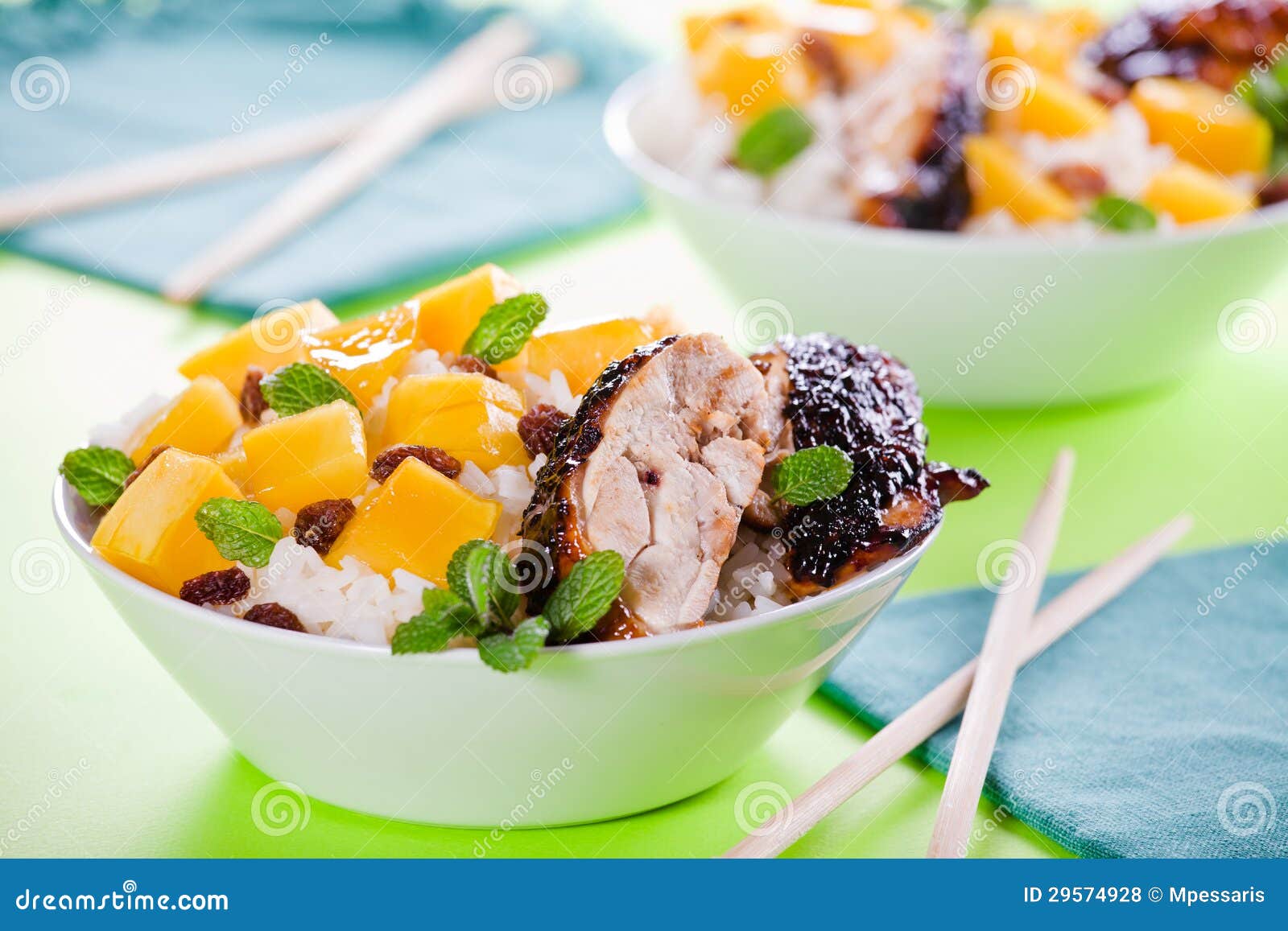 Thai Chicken with Mango stock photo. Image of white, herbs - 29574928