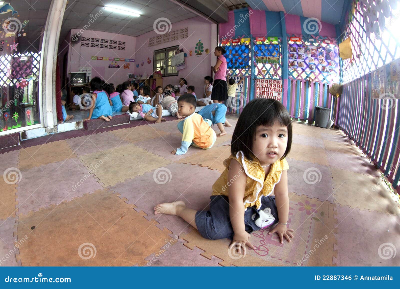Thai Children in Kindergarten Editorial Photo - Image of friends, cute ...