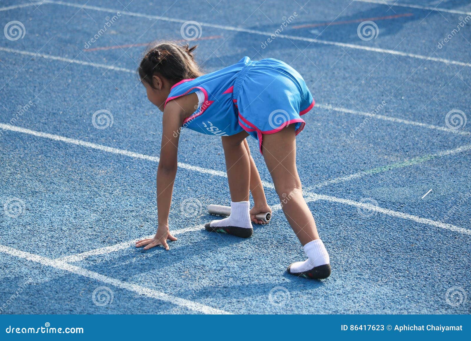 Thai Children are in Running Competition Editorial Stock Photo - Image ...