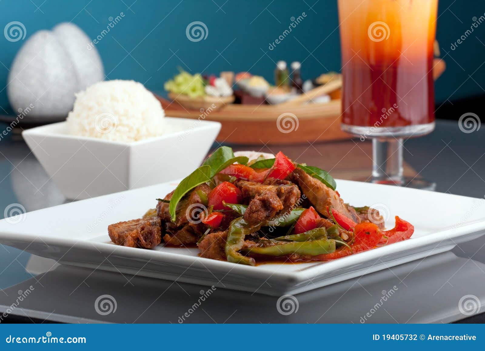 Thai Chile Basil Duck stock photo. Image of fancy, basil - 19405732