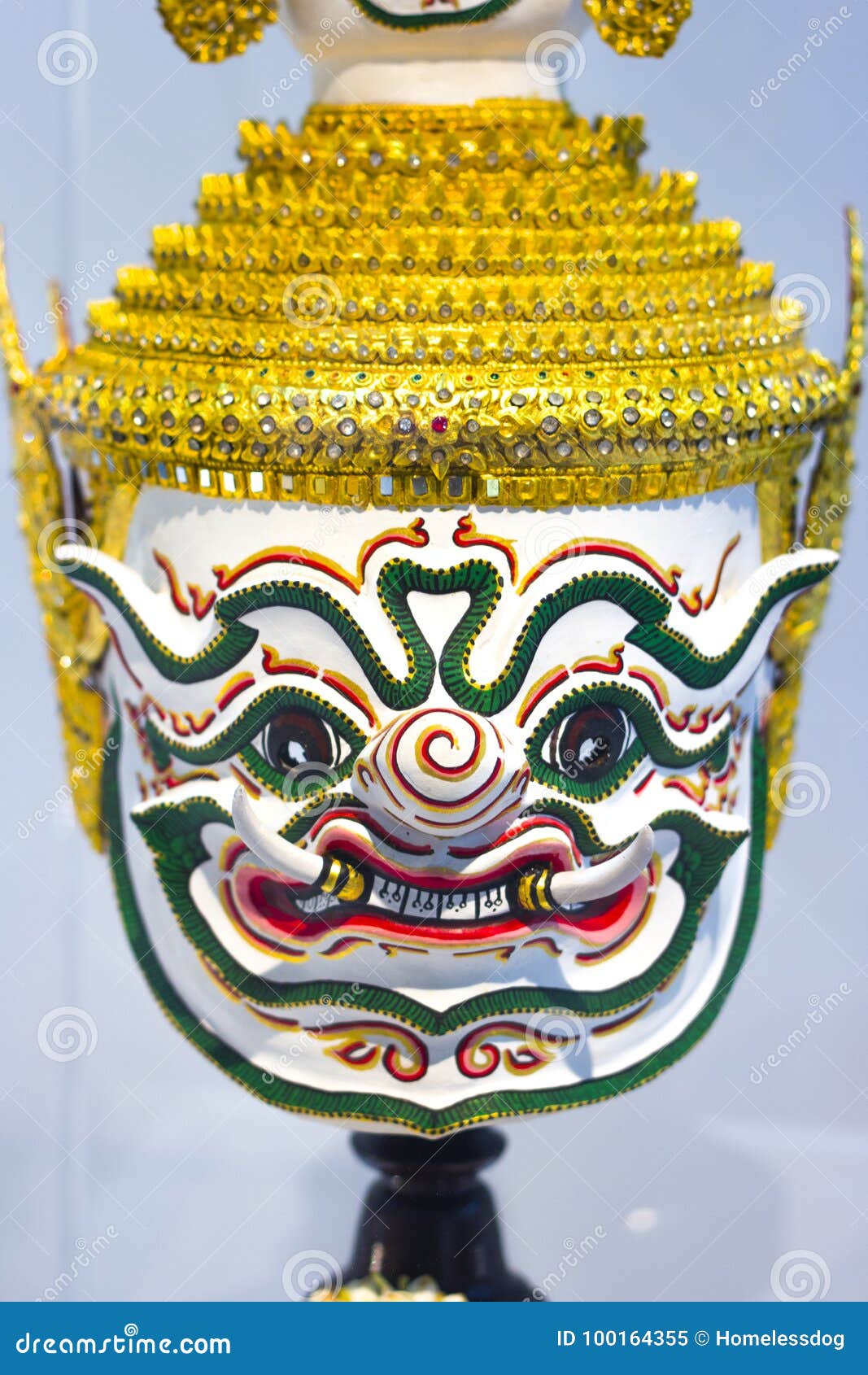 Thai classical mask stock image. Image of exquisite - 100164355
