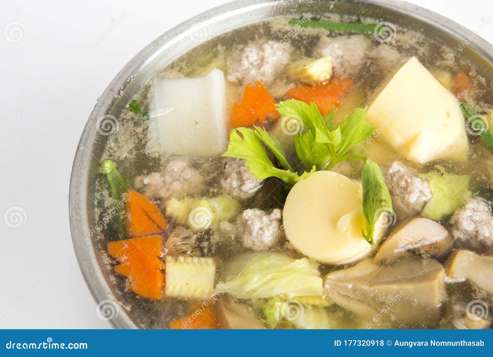 Thai Clear Soup with Egg Tofu Minced Pork Carrot Baby Corn Spring Onion ... Thai Clear Soup with Egg Tofu Minced Pork Carrot Baby Corn Spring Onion ...