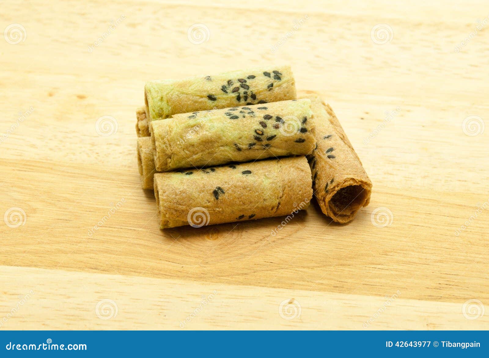 Thai coconut cracker roll. stock image. Image of gourmet - 42643977