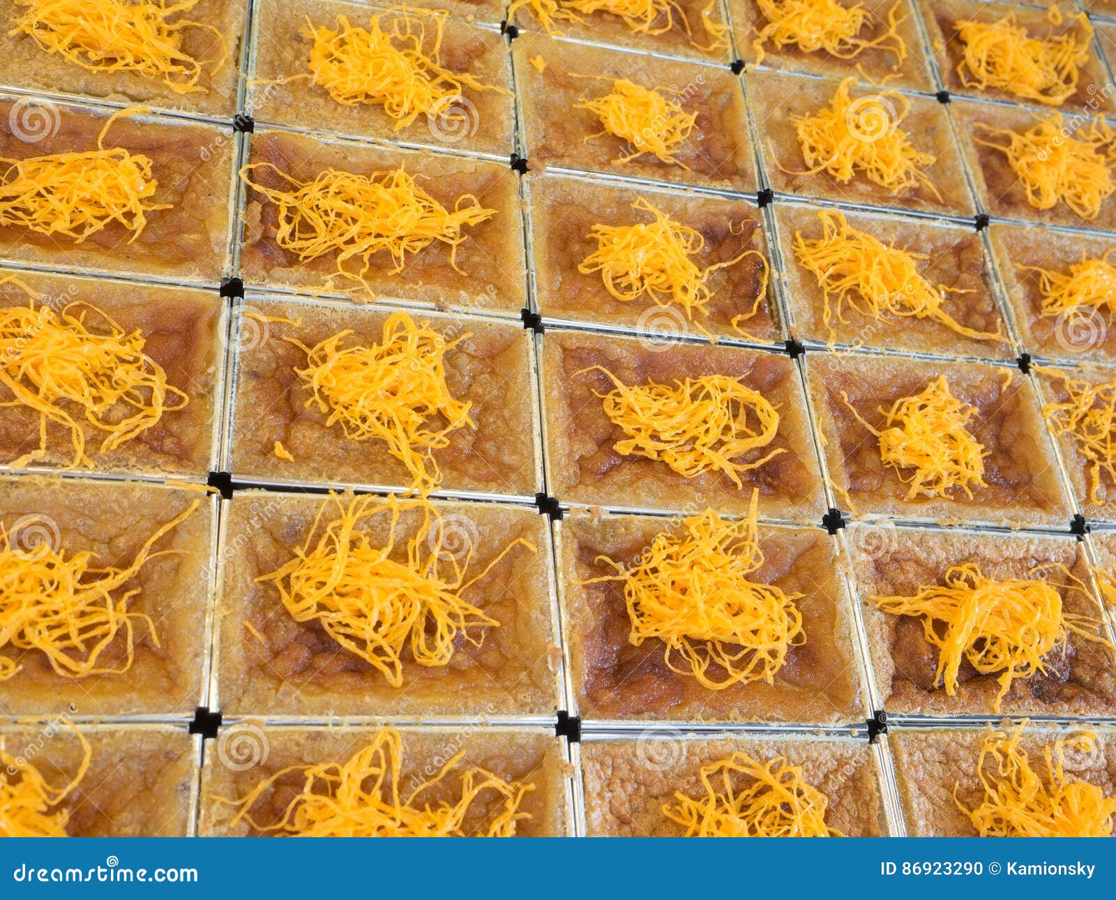 Thai Coconut Rice Pudding Yellow Stock Photo - Image of cook, cake ...