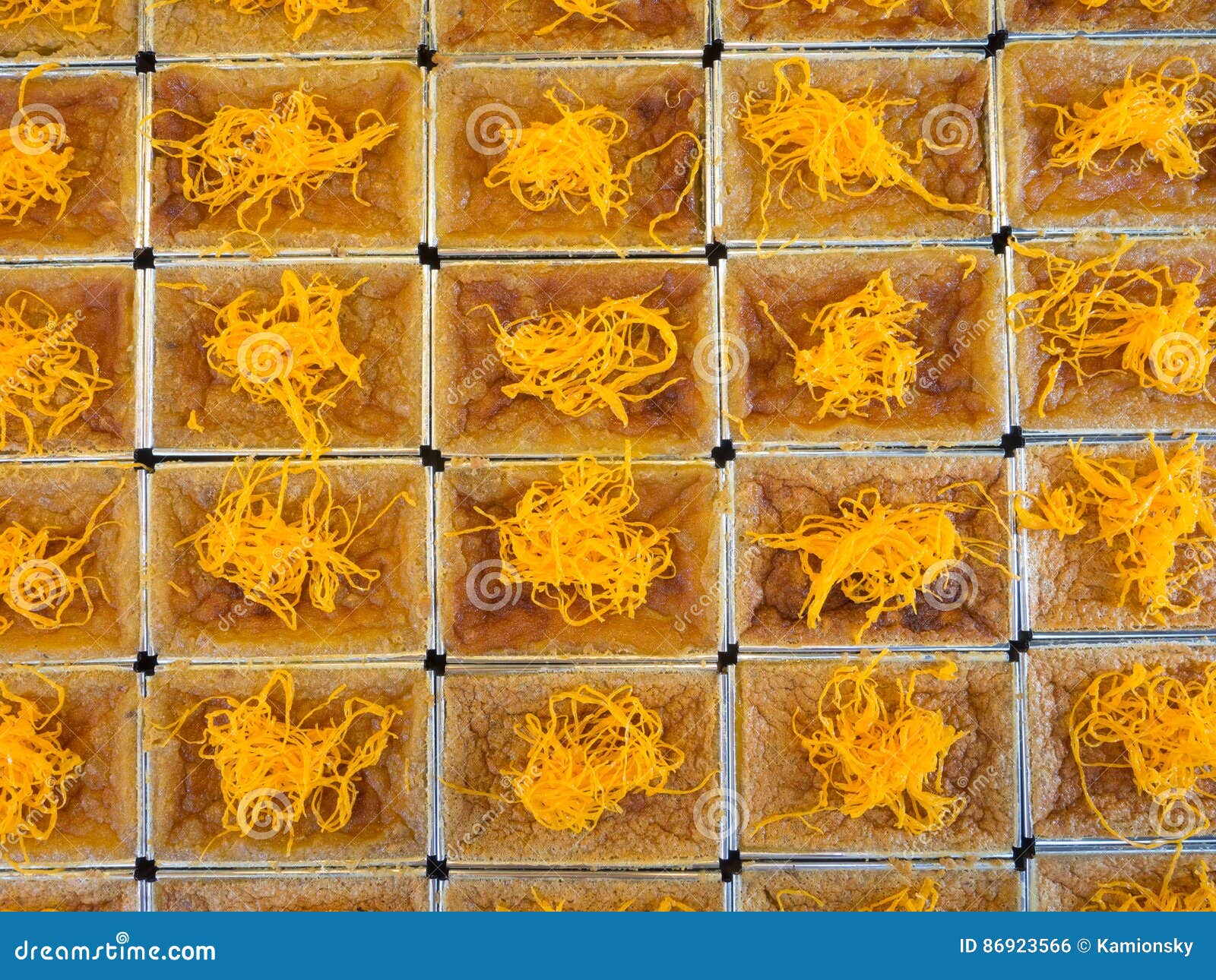 Thai Coconut Rice Pudding Yellow Stock Photo - Image of beautiful ...