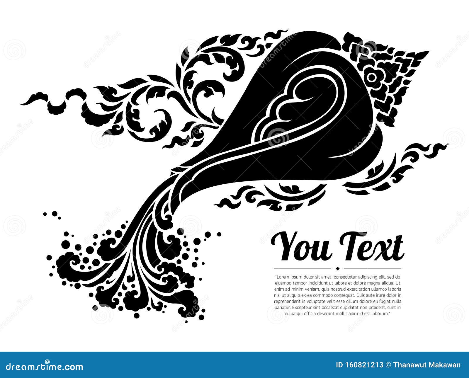 Thai Conch Isolate Vector Line Thai Stock Vector - Illustration of ...