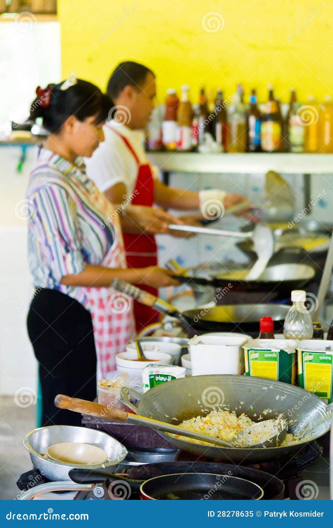 Thai Cook at Work in Local Restaurant Editorial Image - Image of ...