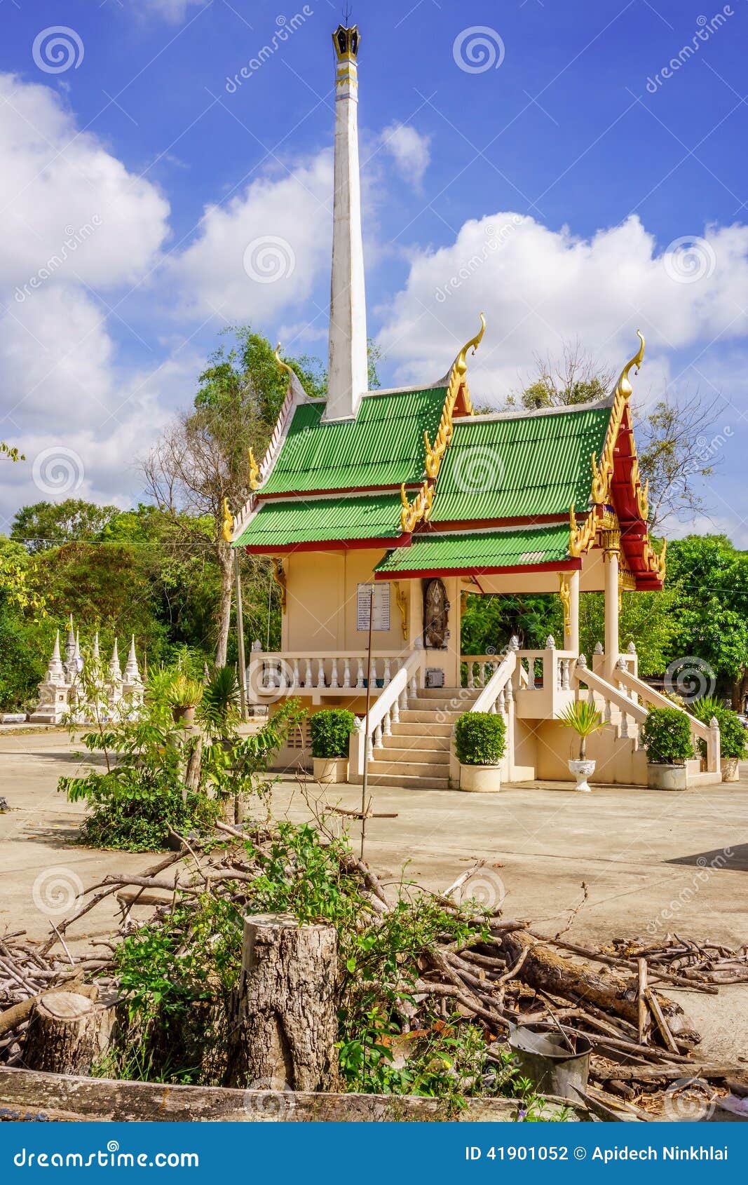 Thai crematorium building stock photo. Image of area - 41901052
