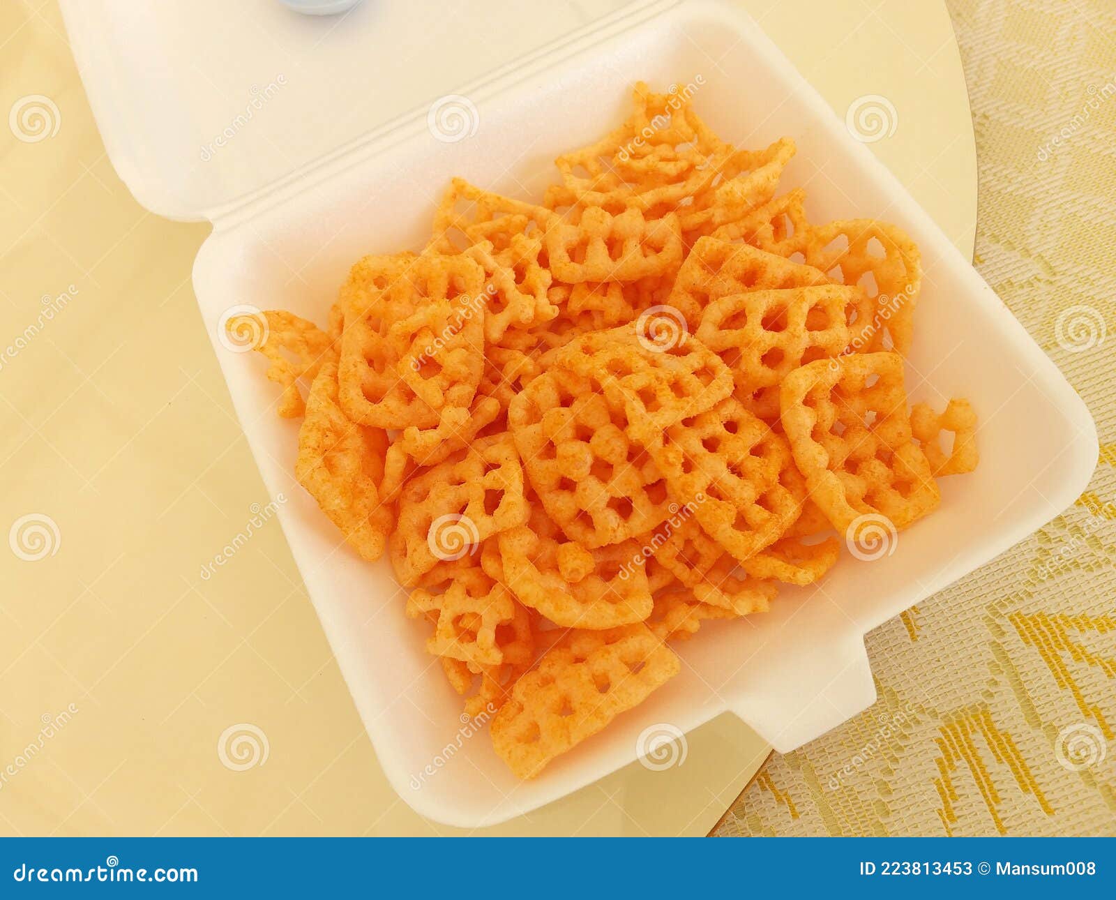 Thai crisp rice stock image. Image of close, dessert - 223813453