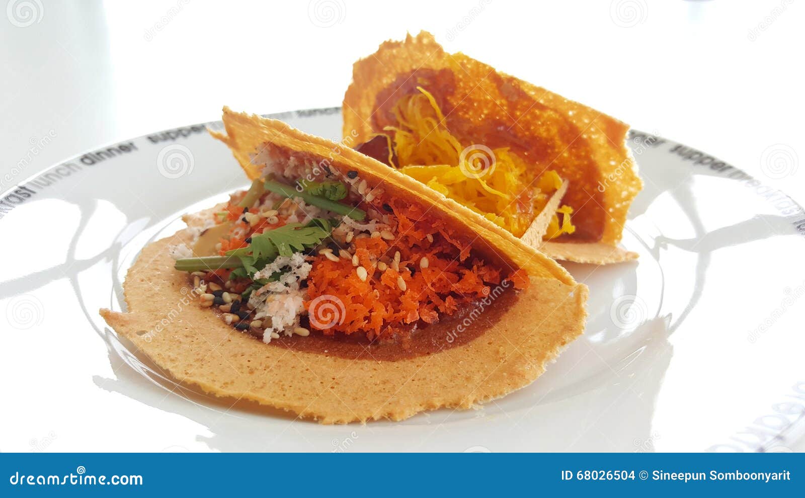 Thai Crispy Pancake stock photo. Image of dessert, snack - 68026504