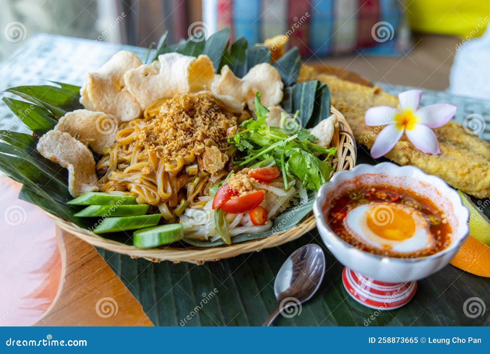 Thai Cuisine, Fish Fillet and Pad Thai Stock Image - Image of thailand ...