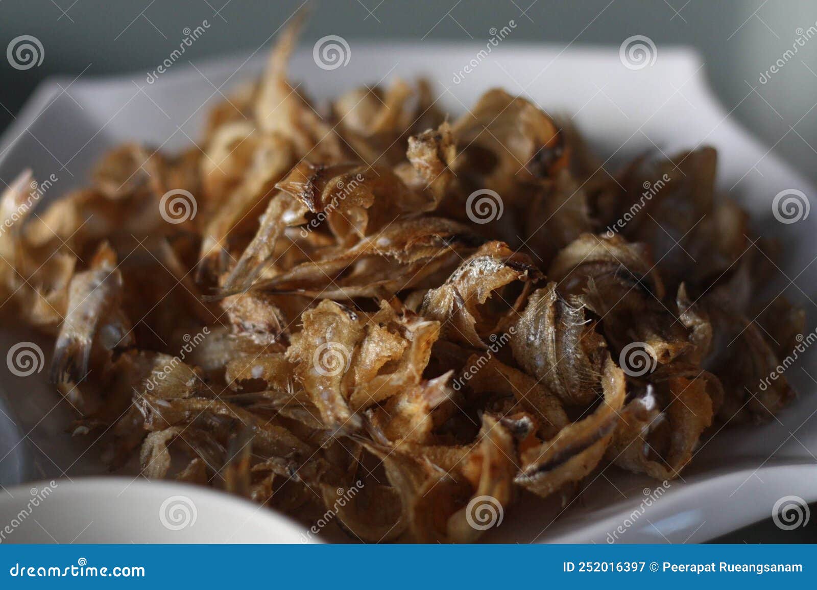 Thai Cuisine with Thai River Sprat Fried. Stock Image - Image of fish ...