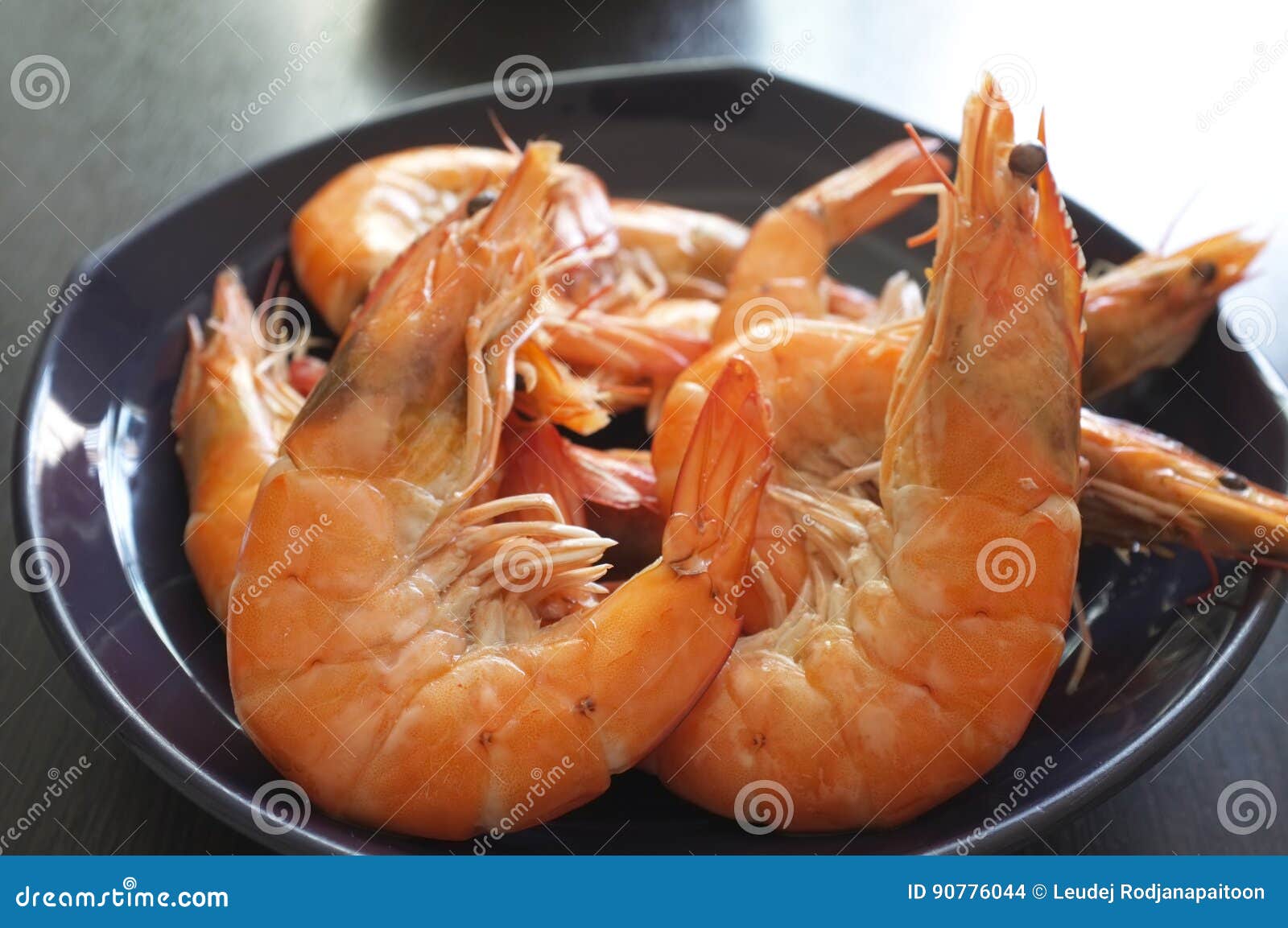 Thai Cuisine , Steamed Prawns Stock Photo - Image of ingredient ...