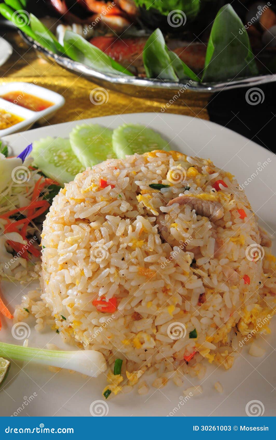 Thai Fried Rice stock image. Image of food, closeup, vegetable - 30261003