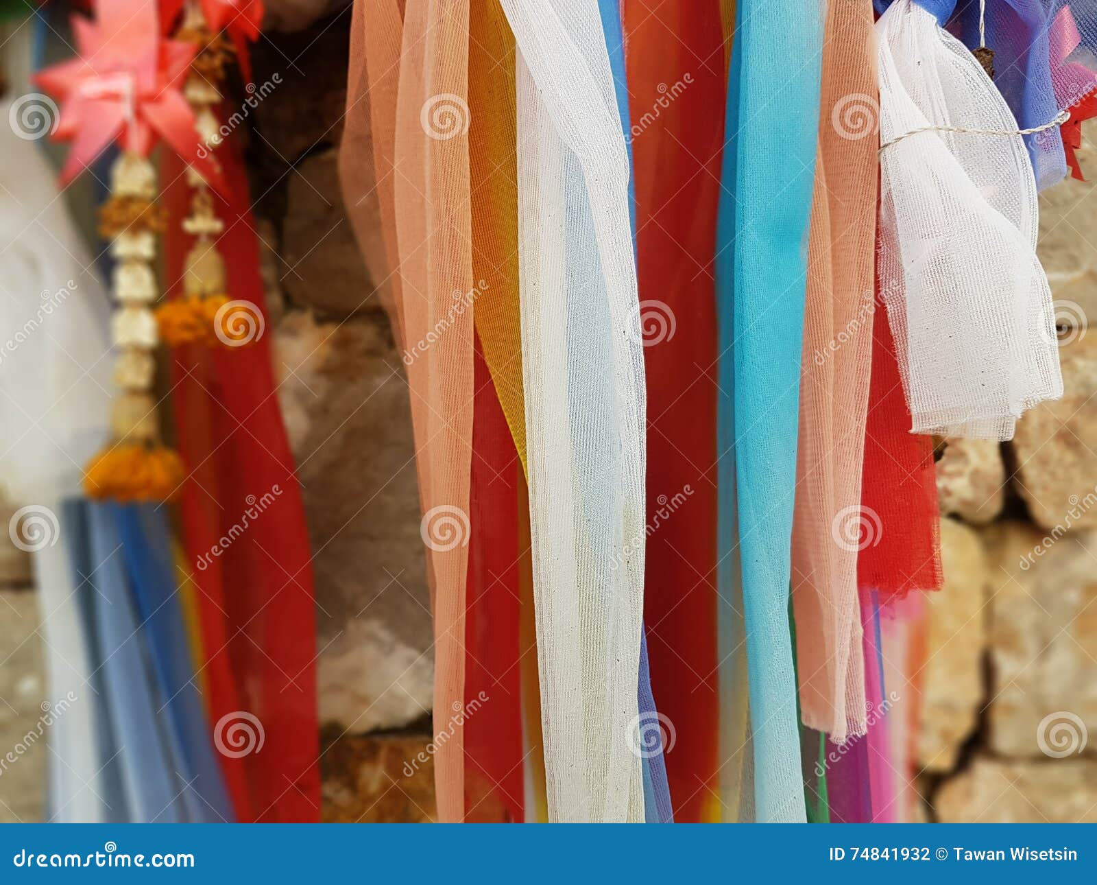 The colors of Thai culture stock photo. Image of wall - 74841932