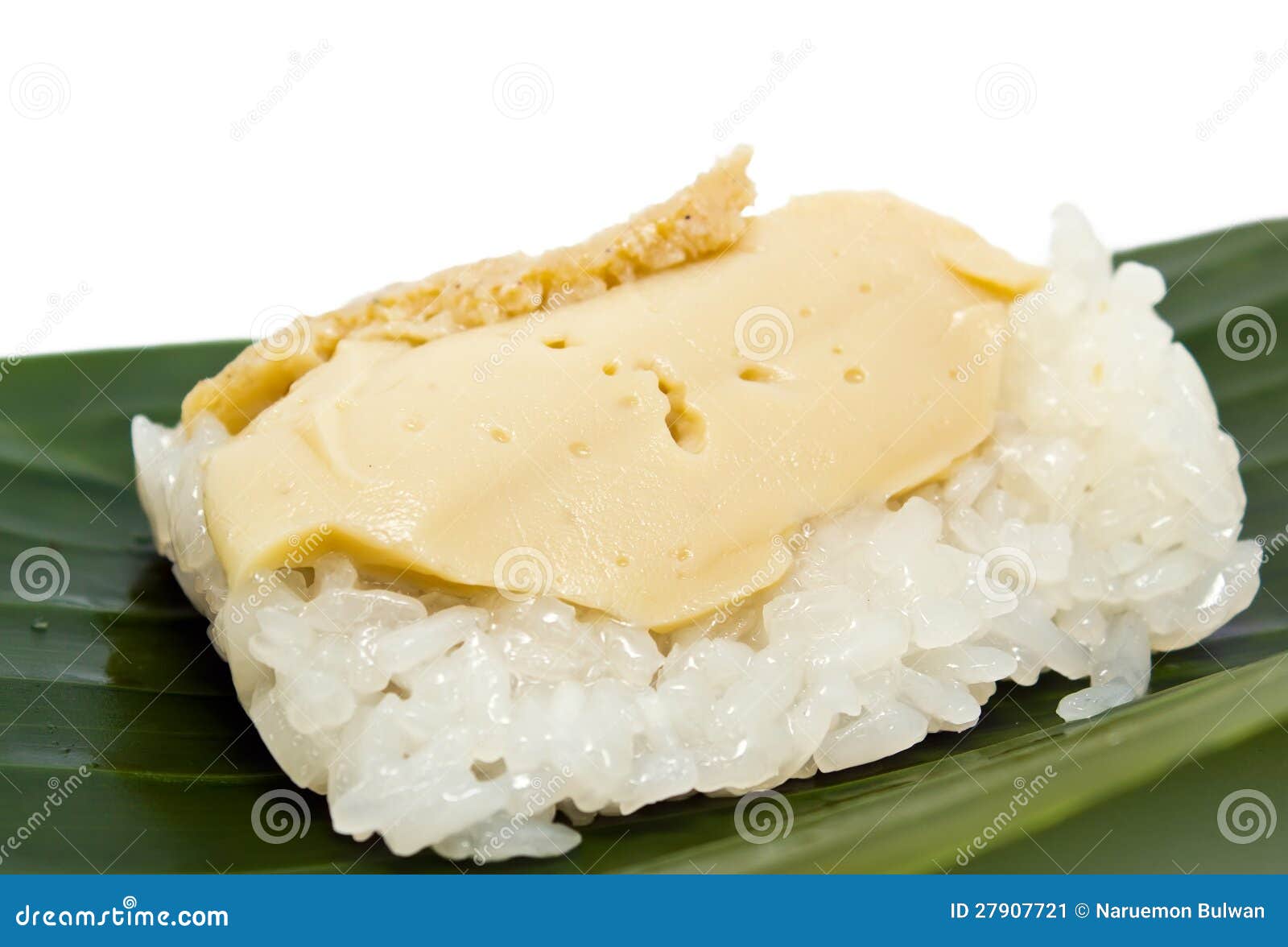 Thai Custard with Sticky Rice Stock Image - Image of steamed, custard ...