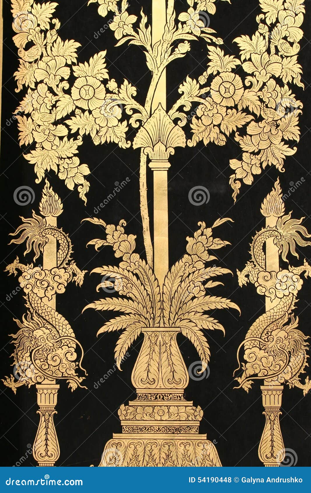 Thai decor stock photo. Image of eastern, asia, detail - 54190448