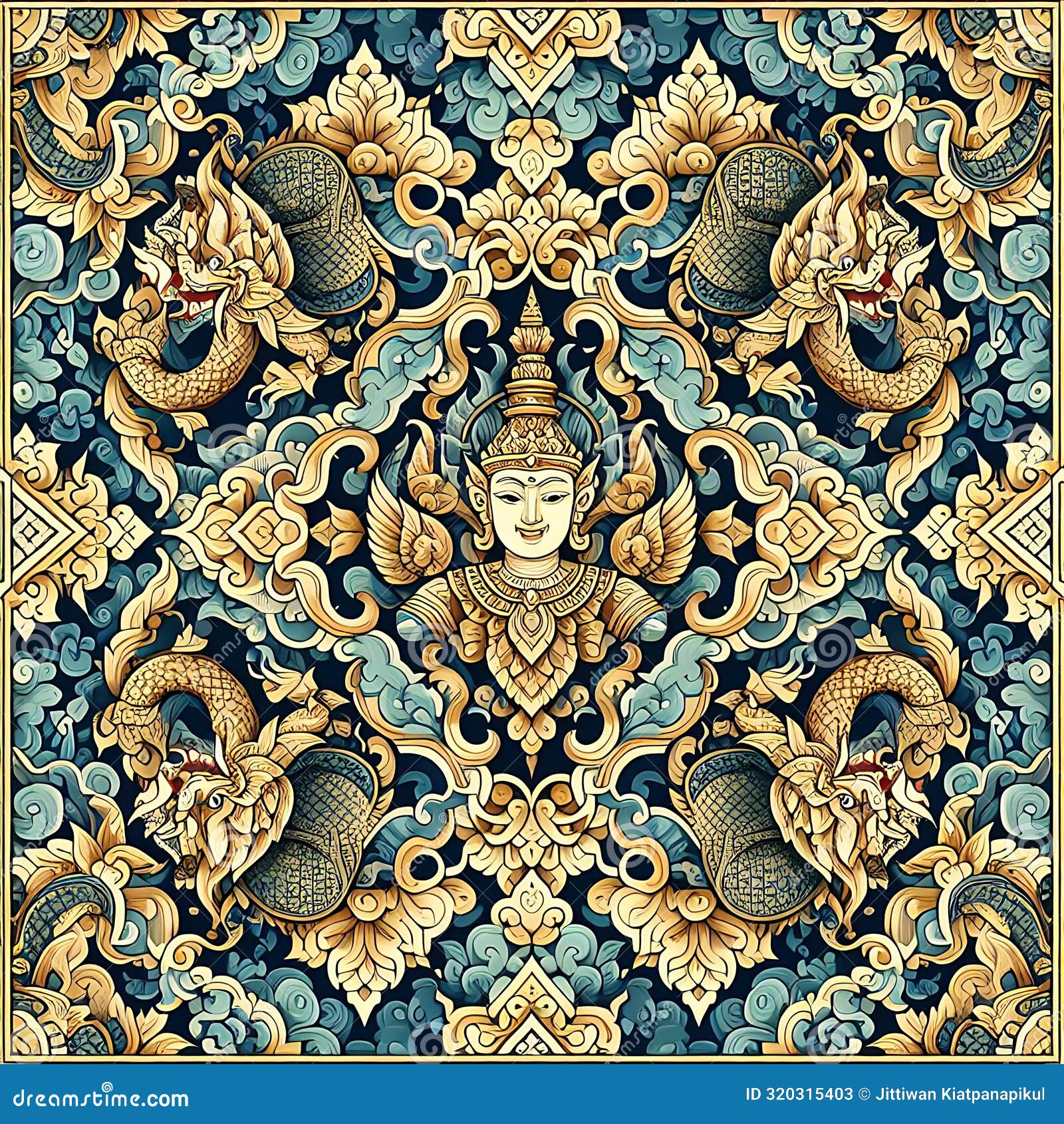 Thai Decorative Pattern Pictogram And Wayfinding Design Cartoon Vector ...