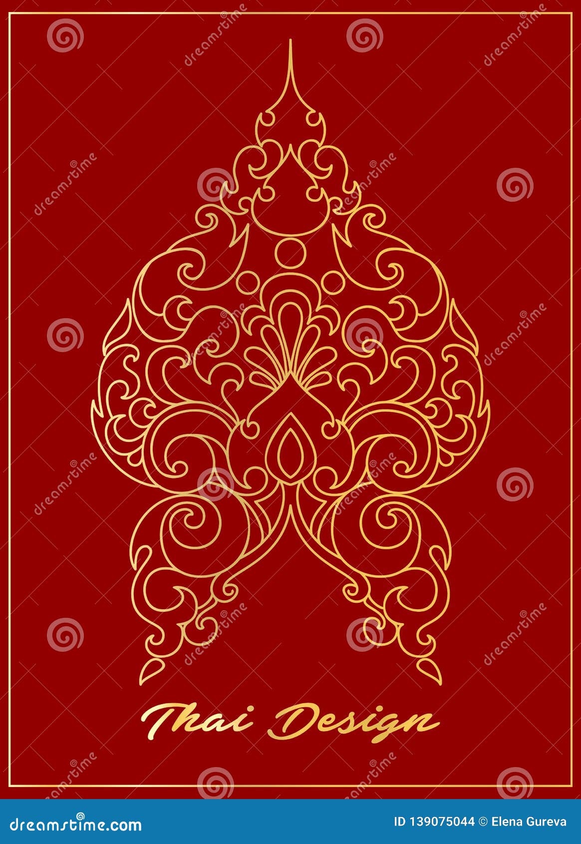 Thai Design Art Element In Traditional Khmer Style Stock Photo ...