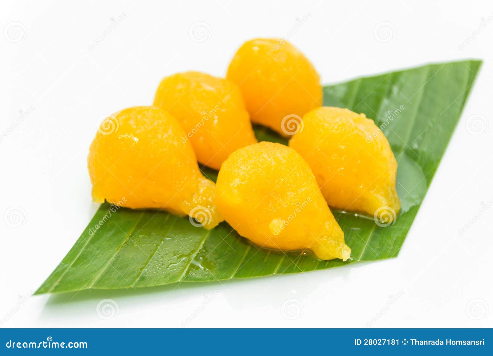 Thai Dessert Egg Yoke in Syrup Stock Image - Image of cooking, dessert ...